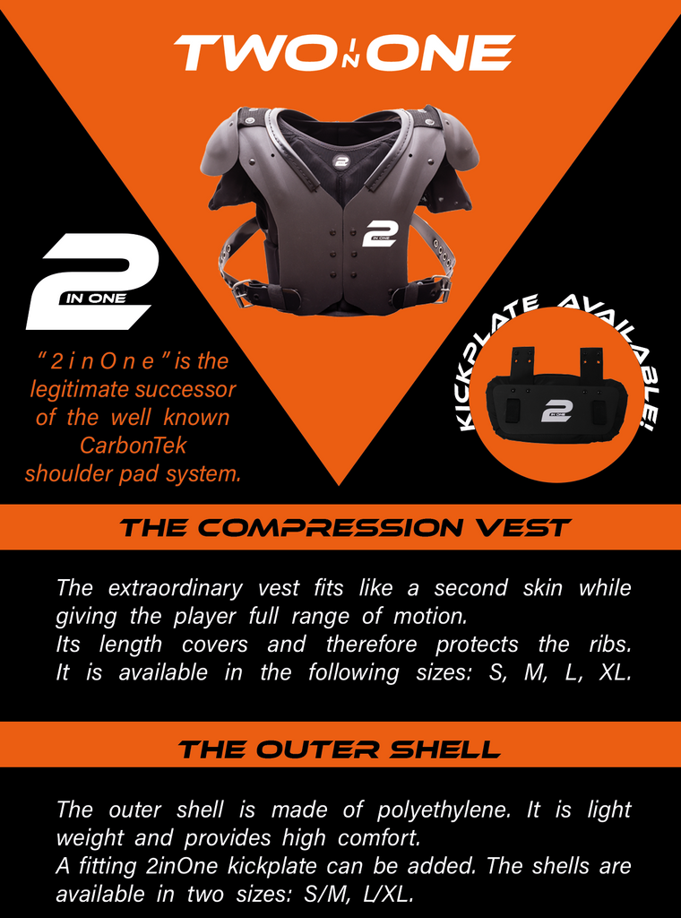 2in1 Shoulder Pad Shell (Polyethylene Shell Only) – www.SportsTakeoff.com