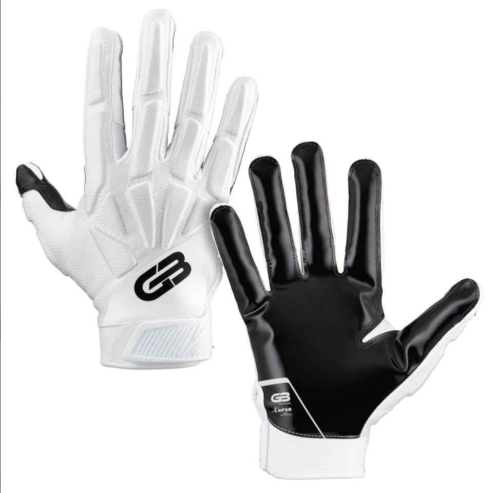 Grip Boost Raptor Padded Hybrid Football Gloves - White – www ...